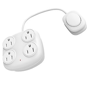 PRIME PBFSTAP 4-Outlet Wall Tap with Corded Remote Switch