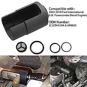 Injector Pressure Regulator Valve Socket Removal Tool and Seal Kit 6.0 IPR Valve Socket with Seal Kit Compatible with 2003-2010 Ford 6.0L Powerstroke Excursion F250 F350 F450 F550 E350 E450