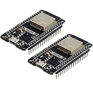 Stemedu ESP32 ESP32-WROOM-32 Development Board ESP-32S WiFi + Bluetooth Dual Modes Microcontroller Processor Module for Arduino (2PCS)