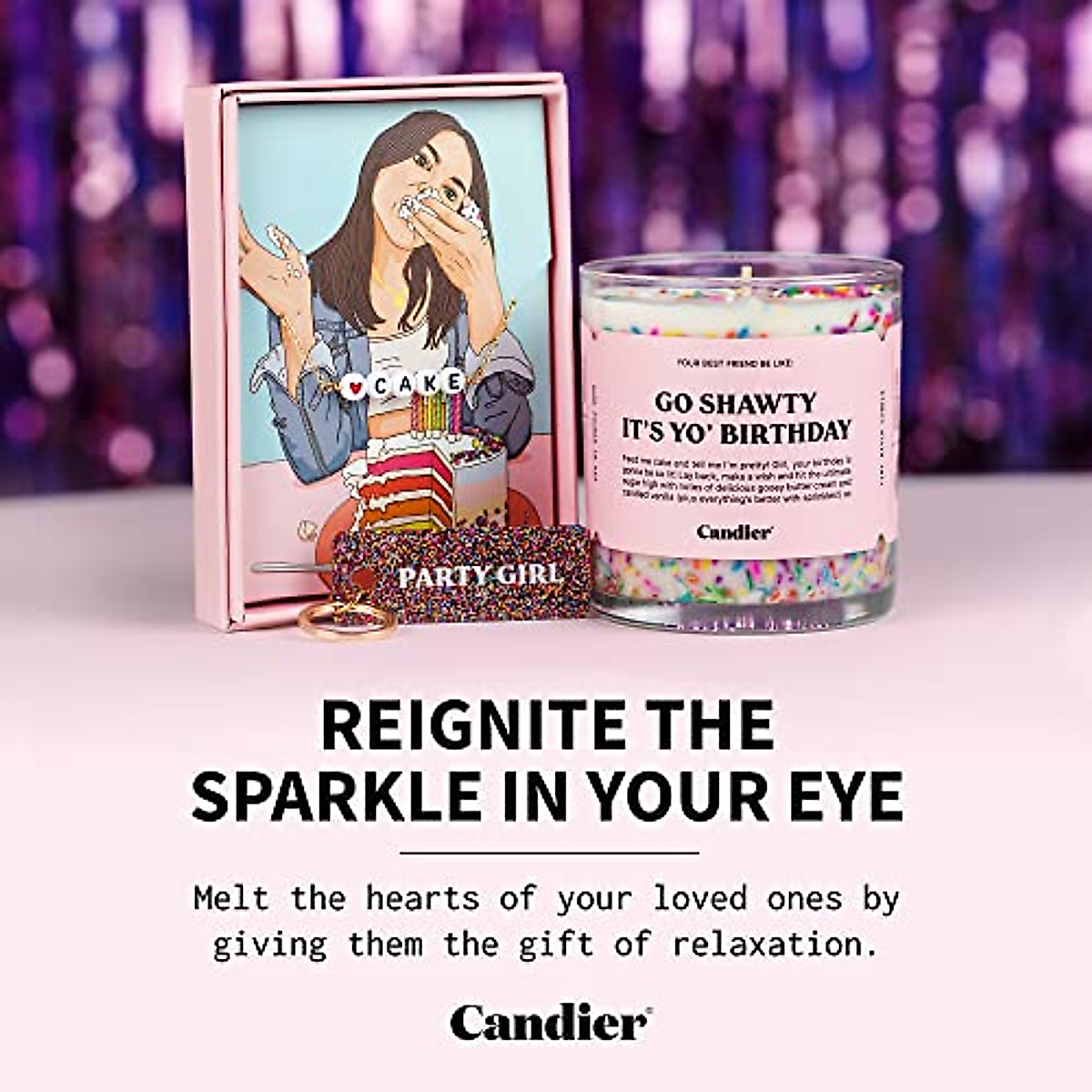 Ryan Porter “Birthday Cake” Candle - 100% Natural & Vegan - Made of Hand-Poured Soy Wax & Cotton Wick - Smells Gooey Buttercream, Bourbon & More - Paraben, Phthalate, Lead-Free Decor Candle