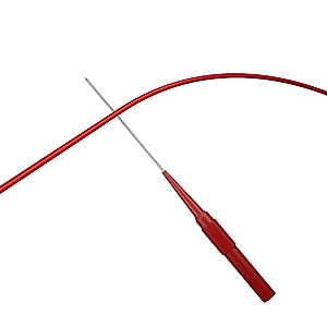 CZJZDZ 10pcs Multimeter Test Probe Back Probes, 1mm Test Pin Non-Destructive Insulation Piercing Needles 4mm Female Banana Plug Car Detective Tools red Black 30009+