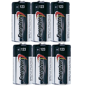 Energizer Photo Battery 123, 6-Count Bulk