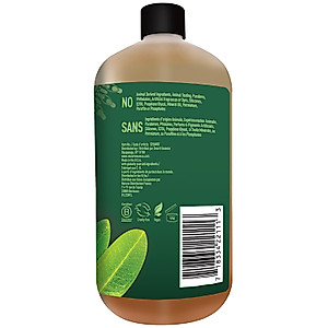 Desert Essence Thoroughly Clean Face Wash with Tea Tree Oil, Castile Soap and Coconut Oil - Organic Facial Cleanser for Sensitive and Oily Skin, Vegan & Cruelty-Free, 32 fl oz