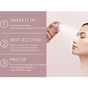 FABLOOX Aqua Blur Light Setting Spray for Makeup, Lightweight Hydrating Setting Mist for Dry or Oily Skin, Long Lasting Waterproof Matte Finishing Spray Up To 16 Hr, Vegan & Cruelty Free, 3.38 Fl Oz
