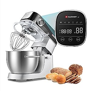HAUSWRIT Electric Stand Mixer 5.3 QT 11 Speed Tilt-Head Dough Mixer,Top Mounted Digital Touch Screen,Kitchen Food Mixer with Egg Whisk,Dough Hook,Flat Beater