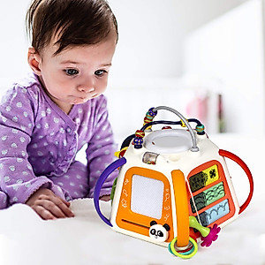 Woby Activity Cube 18-in-1 Educational Toddler Baby Toy Musical Game Play Center with Sounds and Lights，Lots of Functions for Learning and Development