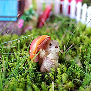 NW Wholesaler 1.5 Inch Miniature Bunny Rabbit Fairy Garden Figurine - Supplies, Furniture, Tools, Animals and Accessories for Fairy Gardens