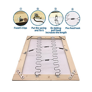 Kaupuar 21" Sofa Upholstery Spring Replacement Kit for Repair Couch Recliner Parts Chair fix Sagging seat