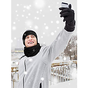 6 Pieces Fleece Ear Warmers Headband Winter Neck Gaiter (Black)