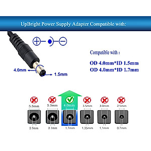 UpBright 12V 1A AC/DC Adapter Compatible with LG BP135 BPM55 BP255 BPM25 BP325 BP350 BP155 BP300 BP250 BP450 BP145 BP125 P DP372D DP373D DP375TV DP375R DP-1300T DVD WA-12M12FU WA-12M12FG Power Supply