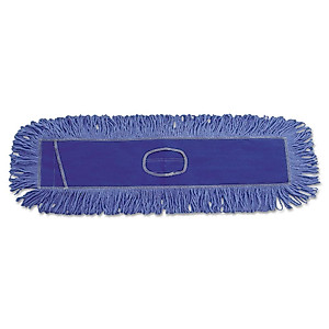 Boardwalk BWK1136 36 in. x 5 in. Looped-End Cotton/ Synthetic Blend Dust Mop Head - Blue