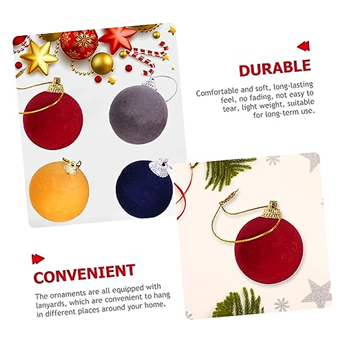 NOLITOY 24 pcs Christmas Balls Christmas Ball Ornaments Christmas Tree Decoration Christmas Decor Felt Christmas Ornament Balls Xmas Tree Hanging Balls Ball Ornaments for Xmas Tree Pendant