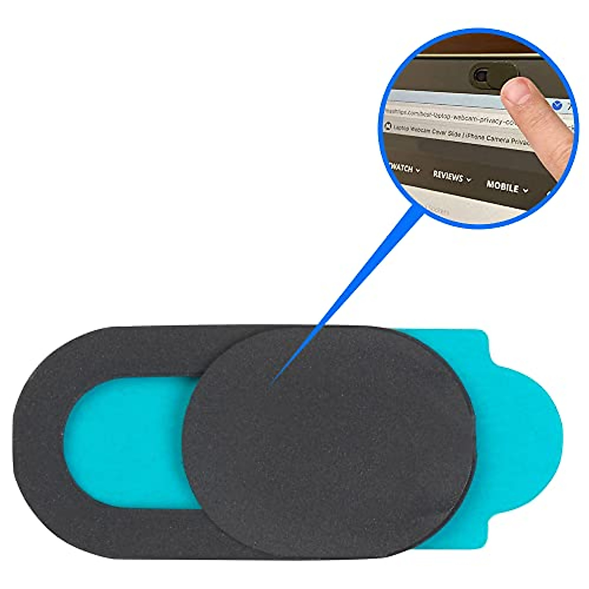 MMOBIEL 3 Pack Universal Webcam Cover Slide Laptop Camera Cover Privacy Protector Ultra-Thin 0.5mm Compatible with All Laptop/MacBook/Tablet/iPad/iPhone - Black