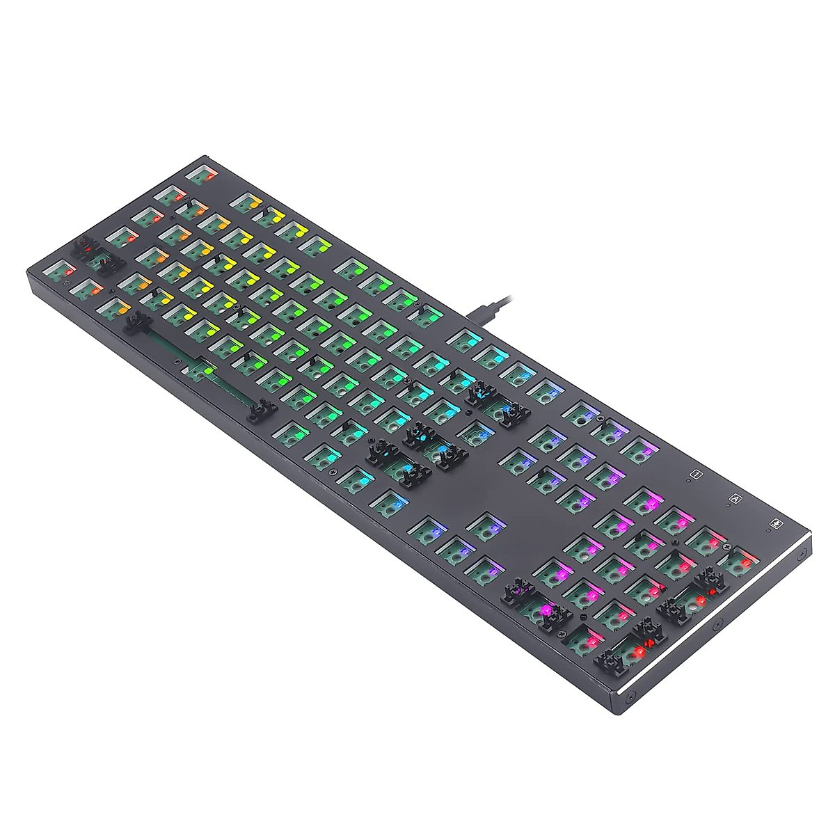 Redragon BBK556 Custom Gaming Mechanical Keyboard Kit – 100% 104 Keys DIY RGB Fully Modular Keyboard - USB Wired Barebones Full Size Keyboard HOT SWAPPABLE 3pin/5pin Switch, Black