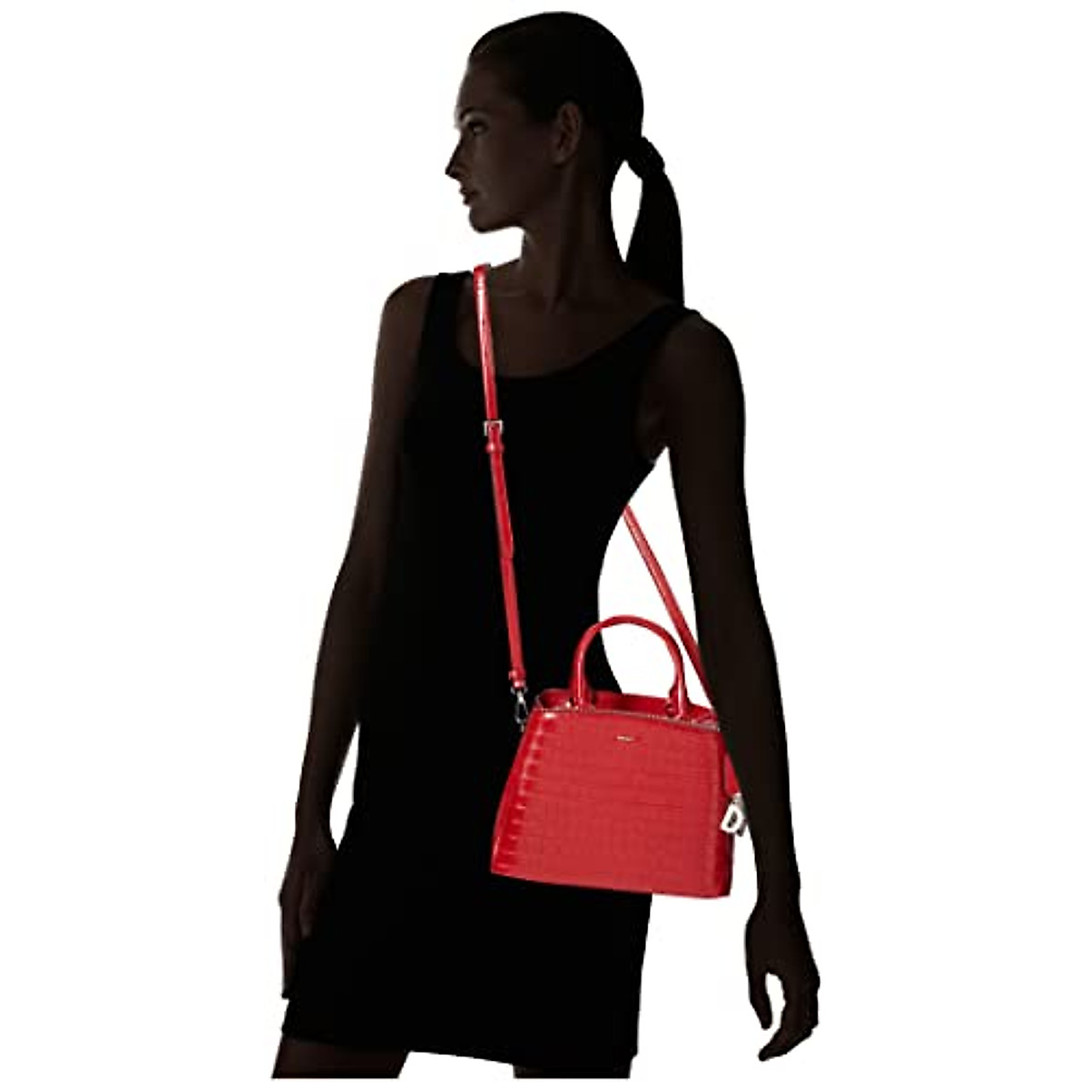 DKNY Paige MD Satchel, Bright RED