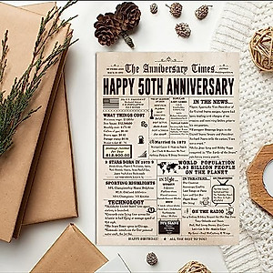 VvOoOvV Happy 50th Anniversary Cards Gifts for Mom Dad, Funny 50th Anniversary Birthday Decorations for Men Women, Large 50th Wedding Anniversary Card for Him Her