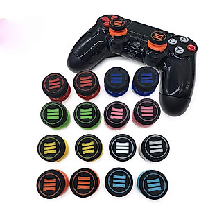 2 PCS Silicone Heightened Joystick Cap Thumbstick Anti-Slip Grip Stick Cap Cover for Playstation 4 PS4 Conteoller (Red)