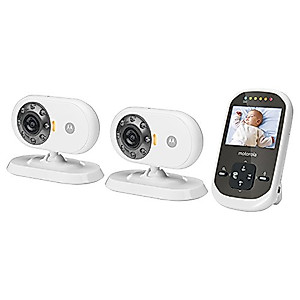 Motorola MBP25-2 Wireless 2.4 GHz Video Baby Monitor with 2.4-Inch Color LCD Screen and Two Cameras