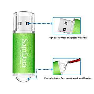 SamData 1 Pack 64GB USB Flash Drives USB 2.0 Thumb Drives Memory Stick Jump Drive Zip Drive, Green