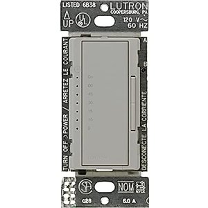 Lutron Maestro In-Wall Digital Timer, 5A Light/3A Fan, Single-Pole, MA-T51-GR, Gray