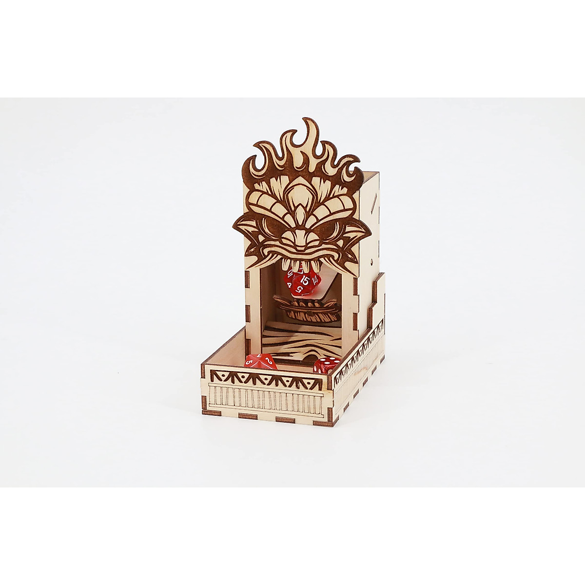 The Broken Token Mini Tiki Dice Tower - Wooden Dice Tower