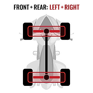 4 pc Sixity XTA Front Rear Left Right Axles compatible with Honda TRX420FA Rancher AT TRX420FPA 4x4 w Power Steering 2009-2014