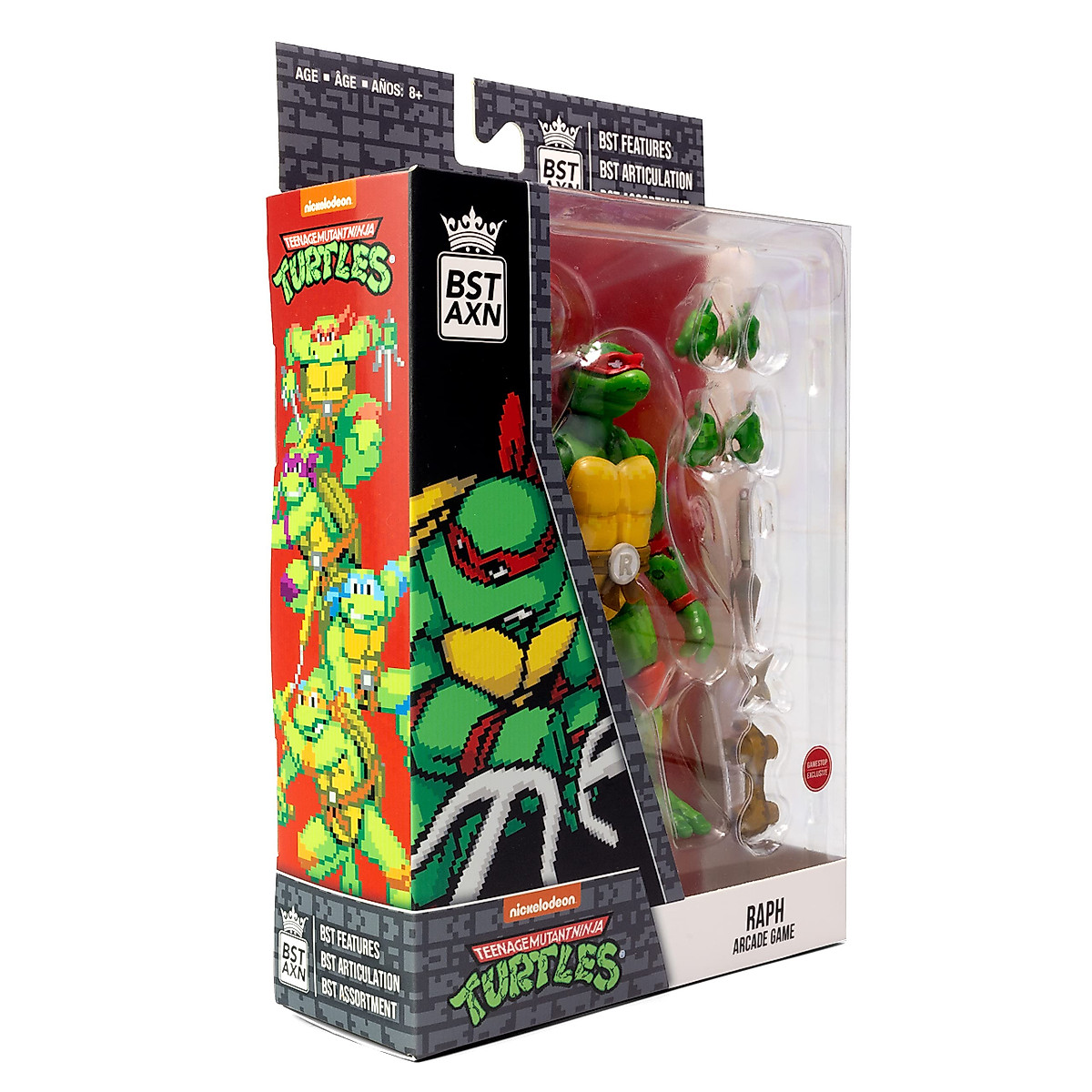 The Loyal Subjects Teenage Mutant Ninja Turtles BST AXN Action Figure NES 8-Bit Raphael Exclusive 13 cm, Multicoloured (BATMNTRAPWB04)