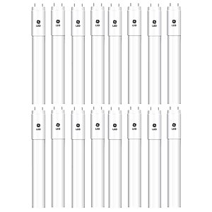 GE (16 Tubes) Lighting T8 LED Tube, 48 inch, 15 watt, 1800 lumens, 4000K Cool White, Type A Plug and Play- Fast and Easy Upgrade for 4-ft T8 Fluorescent lamp, no rewire no Hassle