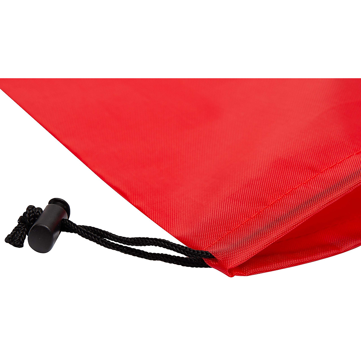 Drawstring Bag - Nylon Cinch and Ditty Stuff Pouch with Toggle (8 x 11-12 pack, Red)