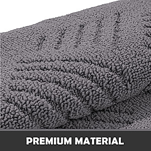 JEEDOVIA Door Mat Indoor Doormat,Front Back Door Mats Non Slip Entrance Rugs Rubber Backing,Inside Doormats for Entryway Low-Profile, Absorbent Resist Dirt Floor Mats Washable,20"x32"Grey