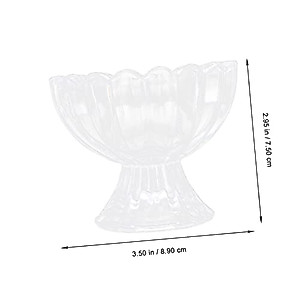 STOBAZA 6pcs ice cream cup glass tulip cup salad jelly cup mousse serving cups dessert tumbler cup footed dessert bowl mousse cups glass dessert bowl pudding bowl European style fruit cup