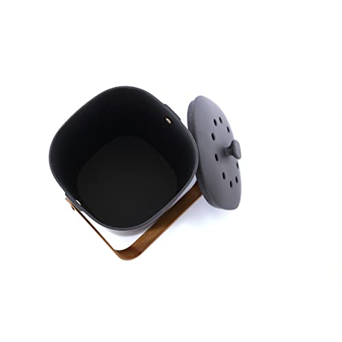 Bamboozle Kitchen Compost Bin – Indoor Countertop Food Composter, Made of Sustainable Bamboo Fiber | Graphite Color