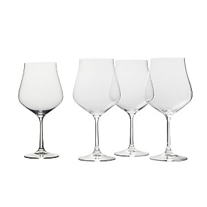 Mikasa Grace Set of 4 Red Wine Glasses, 22-Ounce, Clear