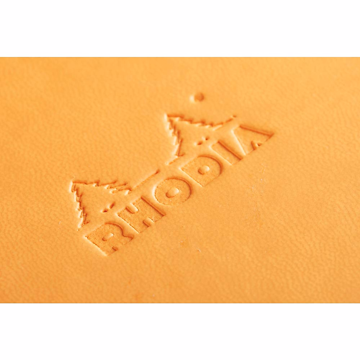 Rhodia - Ref 118608C - Webnotebook (96 Sheets) - A5 in Size, Lined Rulings, Leatherette Cover with Elasticated Strap, 90gsm Brushed Ivory Vellum - Orange