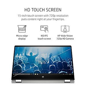HP Pavilion x360 Convertible 15.6-inch Touchscreen Laptop, 11th Gen Intel Core i5-1135G7, Intel Iris Xe Graphics, 8 GB RAM, 512 GB SSD, HD Micro-Edge Display, Windows 10 Home (15-dq2020nr, 2020)
