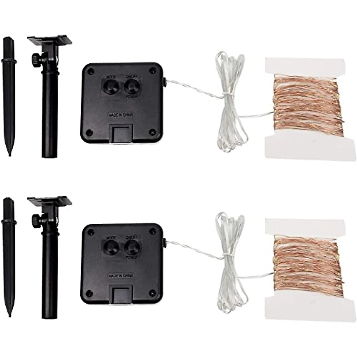 BHCLIGHT Solar String Lights Outdoor, 2-Pack 80FT 200 LED Solar Outdoor Lights, Waterproof Copper Wire 8 Modes Solar Fairy Lights for Garden Patio Tree Christmas Party Wedding (Warm White)