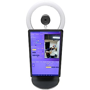 All in One Live Broadcast Machine, 15.6 Inch Rotating Large Screen for Live Broadcasting, Supports Cell Phone Screen Casting, MTK 8 Core 6nm CPU 2.4G 5G WiFi BT 5.0 100 to 240V