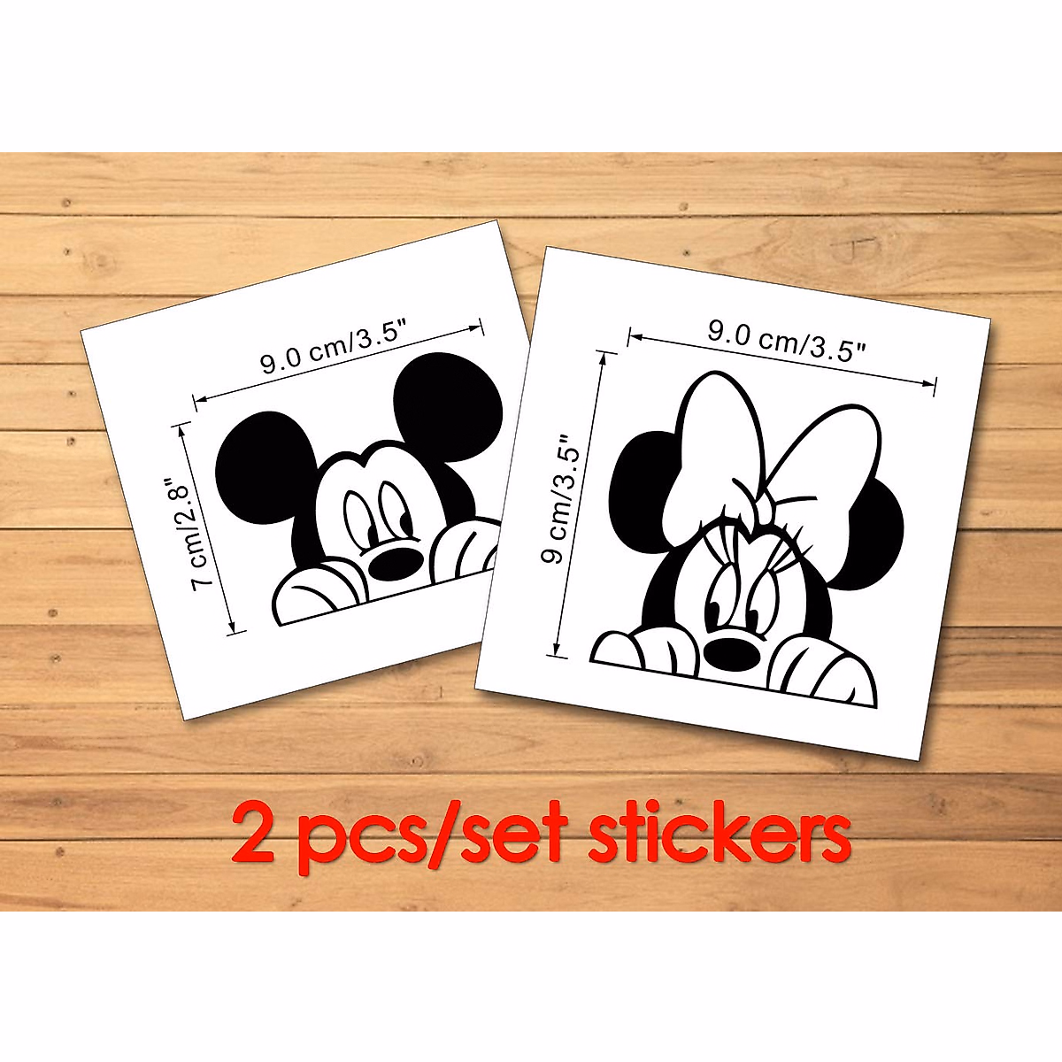 Light Switch Cool Decals | Baby room Stickers (9 x 3.5, Mickey & Minnie)