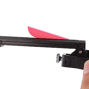 SOPOGER Archery Arrow Fletching Jig Kit 3D Straight Fletching Tool Adjustable Columnar Arrow Fletching Bonding Tool with Scale for Crossbolts DIY Arrows Feathers Vanes (Black)