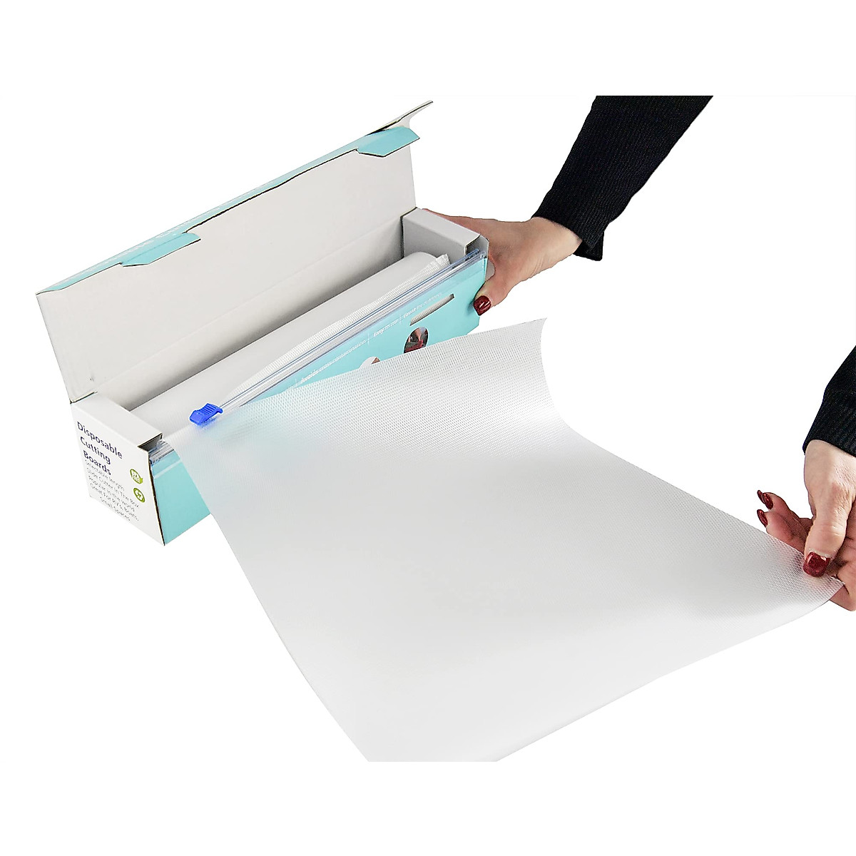 HOME-X Disposable Cutting Board, Roll of Cutting Board Plastic for Cutting, Chopping, and Food Prep, Cutting Mat for BBQ and Camping, 12” W x 16 Ft L