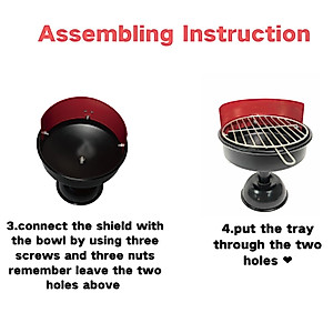 GoFika Cute Barbecue Ashtray Metal, Cigarette Ashtray for Indoor and Outdoor Use, Gift Funny Cool for Smokers, Ash Tray for Home Yard Decor