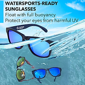 Polarized Floating Sports Sunglasses for Men Women Baseball Running Cycling Golf Durable and Ultralight Frame -Blue