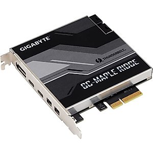 GIGABYTE GC-MAPLE RIDGE (Intel/Thunderbolt 4/ JHL 8540 Controller/ 2x USB Type-C/ 1x DisplayPort 1.4/ 2x Mini DisplayPort/ Max Bandwidth 40GB/s/ PCle Card)