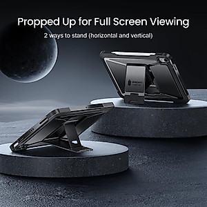 ZtotopCases for iPad Air 5th/4th Gen 10.9 Inch 2022/2020, iPad Pro 11" 2018 1st, Built-in Screen Protector, Shockproof Cover+ Kickstand - Black