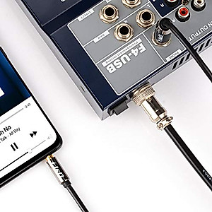 J&D 6.35mm (1/4 inch) TS to 3.5mm (1/8 inch) TRS Cable, Gold-Plated 1/4 inch Male to 3.5mm (1/8 inch) Male Mono Interconnect Heavy Duty Stereo Aux Jack Adapter Cable, 10 Feet