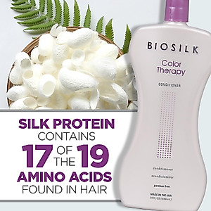 Biosilk Color Therapy Conditioner, Replenishes Moisture While Protecting Color, Enhances Vibrancy & Shine, Sulfate, Paraben, & Cruelty-Free, 34 Oz