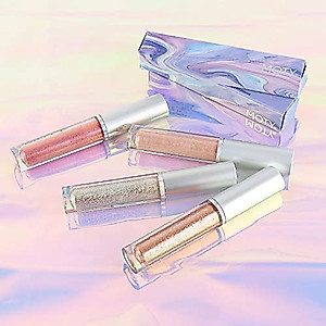 4 Colors Liquid Glitter Eyeshadow Eyeliner Makeup Sticks.Waterproof Pink Purple Silver Golden Liquid Iridescent Sparkle Eyeliner Eyeshadow Eyelid.Quick-Drying