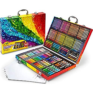 Crayola Inspiration Art Case Coloring Set - Rainbow (140ct), Art Kit For Kids, Includes Markers, Crayons, & Colored Pencils, Easter Gifts & Toys [Amazon Exclusive]