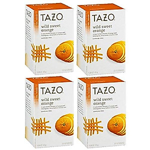 Tazo Wild Sweet Orange Herbal Tea, 20 ct (Pack of 4)
