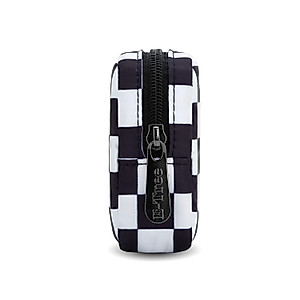 E-Tree Cute Small Makeup Bag, Cosmetic Toiletry Skin Care Make up Little Items Pouch for Purse,Zipper Mini Tech Charger Cable Electronic Organizer Case,Travel Accessories for Women Men Teen,Checkered